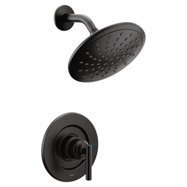 Moen Gibson Posi-Temp Shower Only Trim with 8-Inch Eco-Performance Rainshower, Valve Required ...